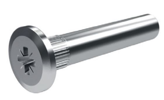 Matice spojovacího článku VF57 M4x27mm plochá hlava nikl | Démos trade ...